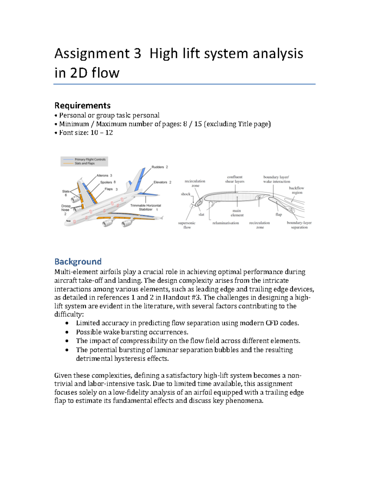 Assignment 3 2023 2024 - Assignment 3 High lift system analysis in 2D ...
