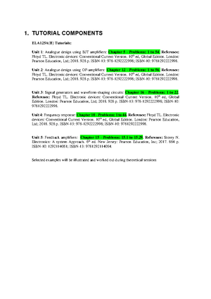 Unit 1 (Chapter 5 p.234 - p.272 Tutorials) - ELA125B - Studocu