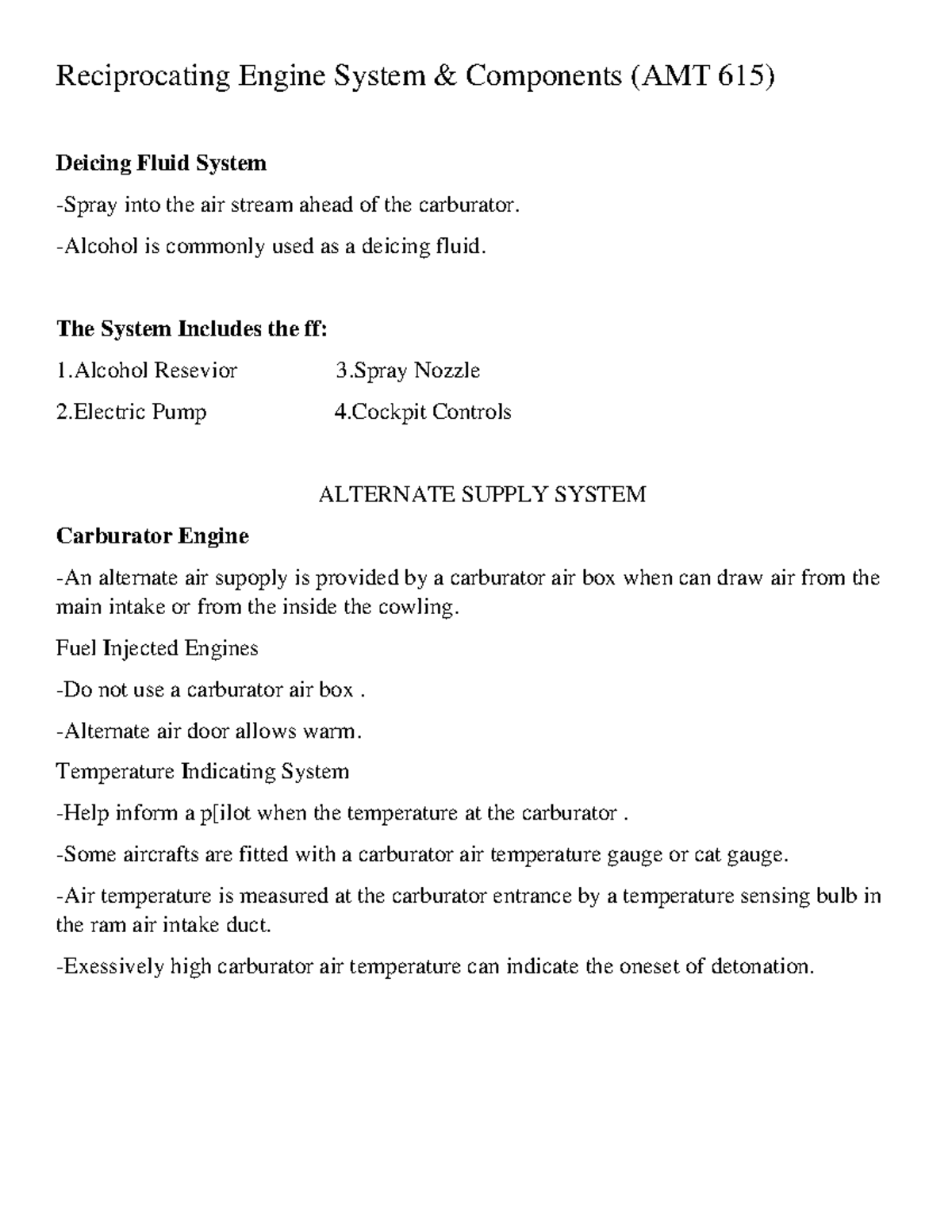 ICE Detection Removal 615 - Reciprocating Engine System & Components ...