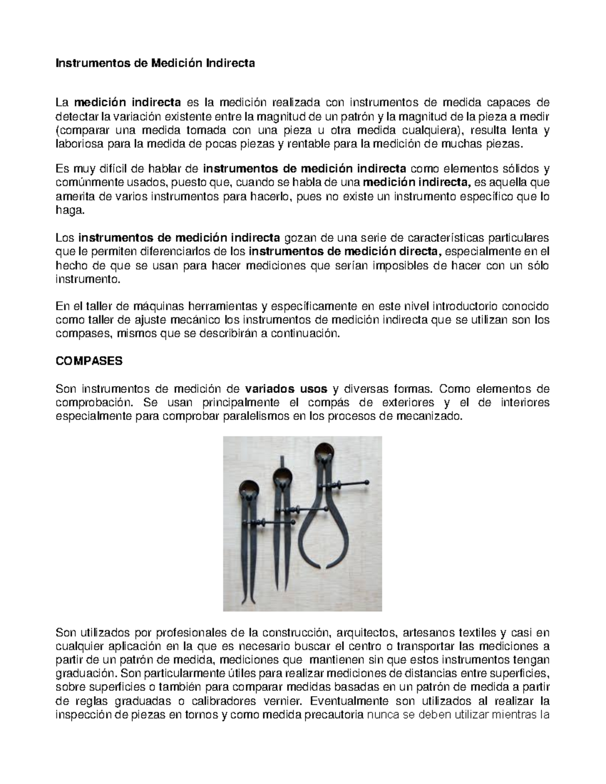 Clave De La Hoja De Trabajo De Medición Indirecta