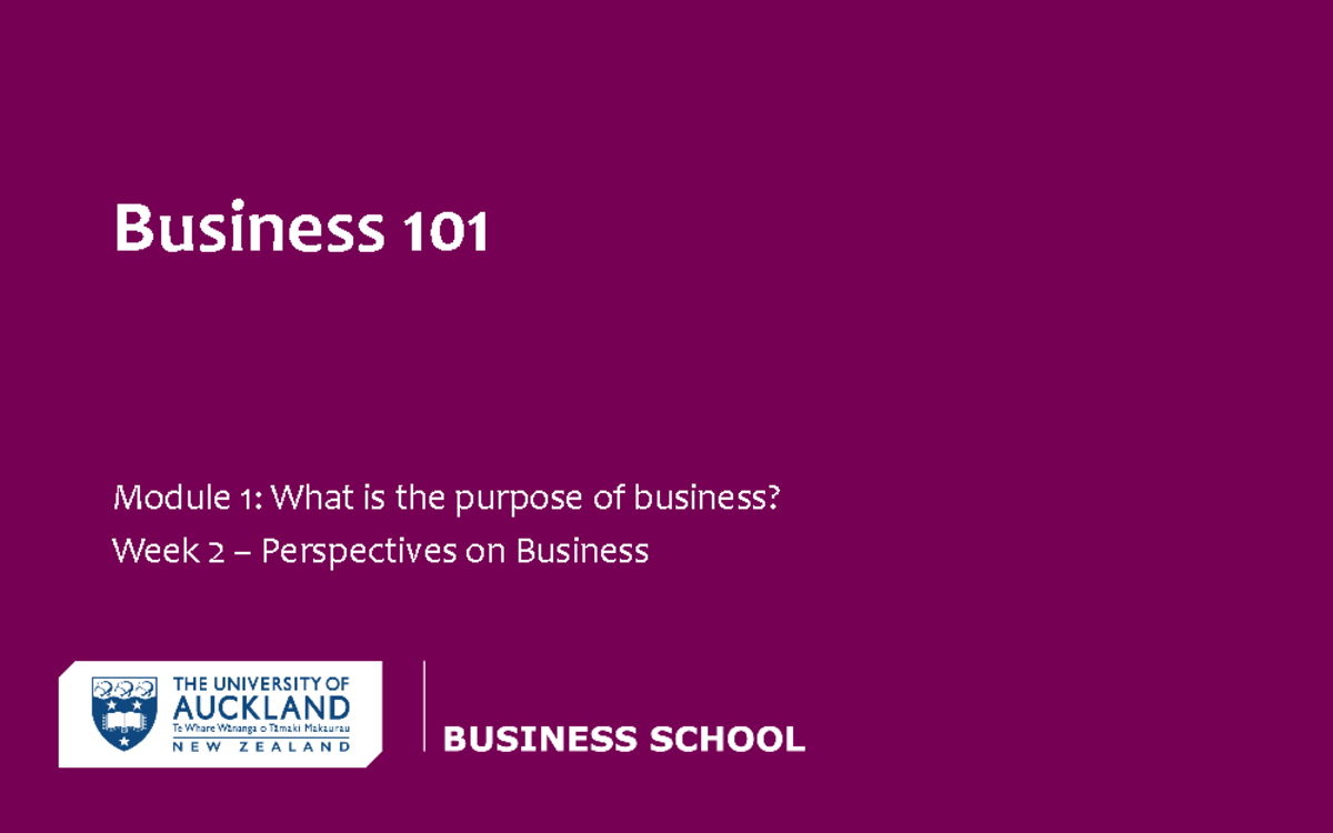 B101 Week 2 Slides 2019 - Lecture notes 2 - Entrepreneurship and Small ...