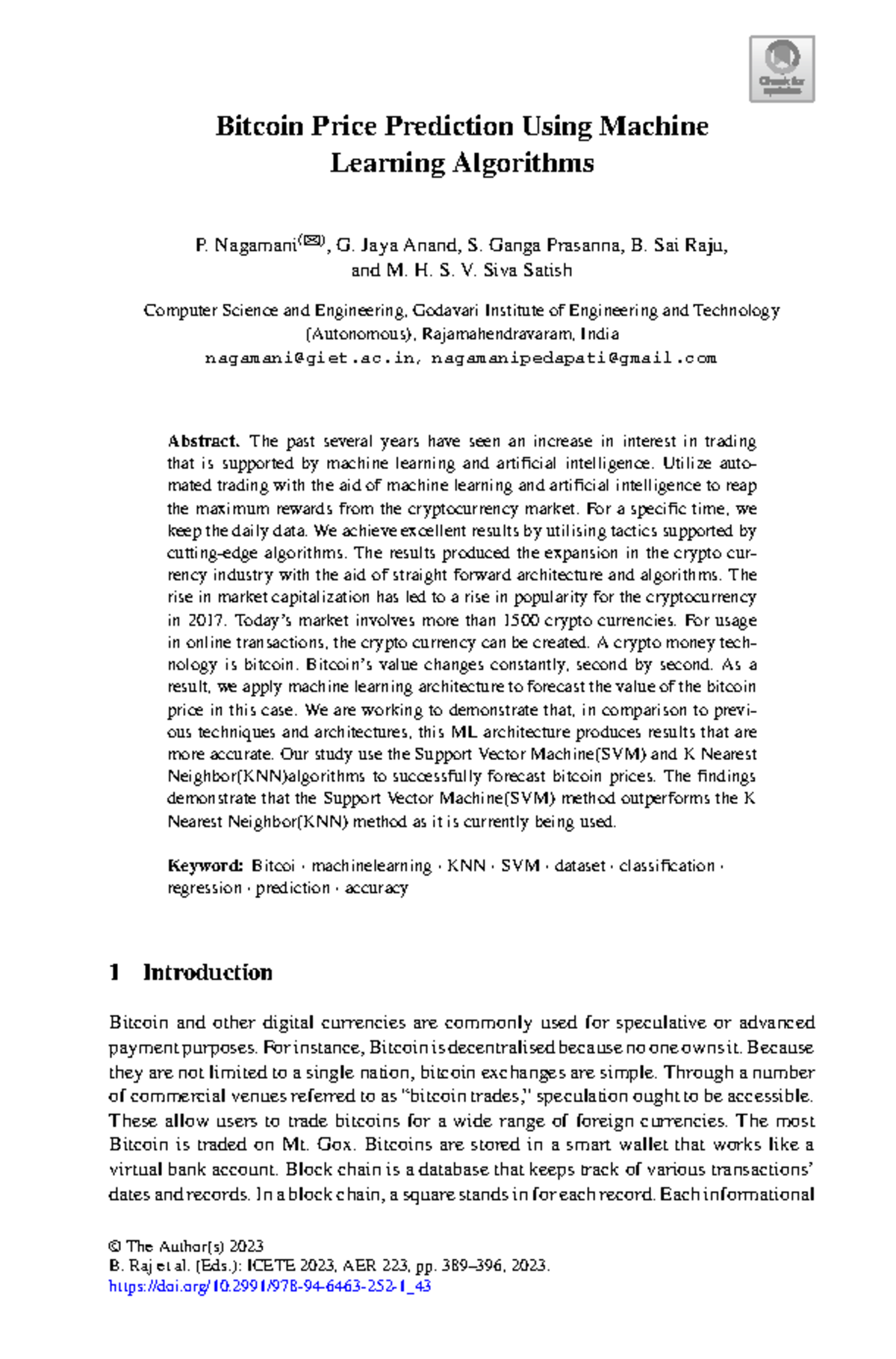 125994207 - good notess - Bitcoin Price Prediction Using Machine ...