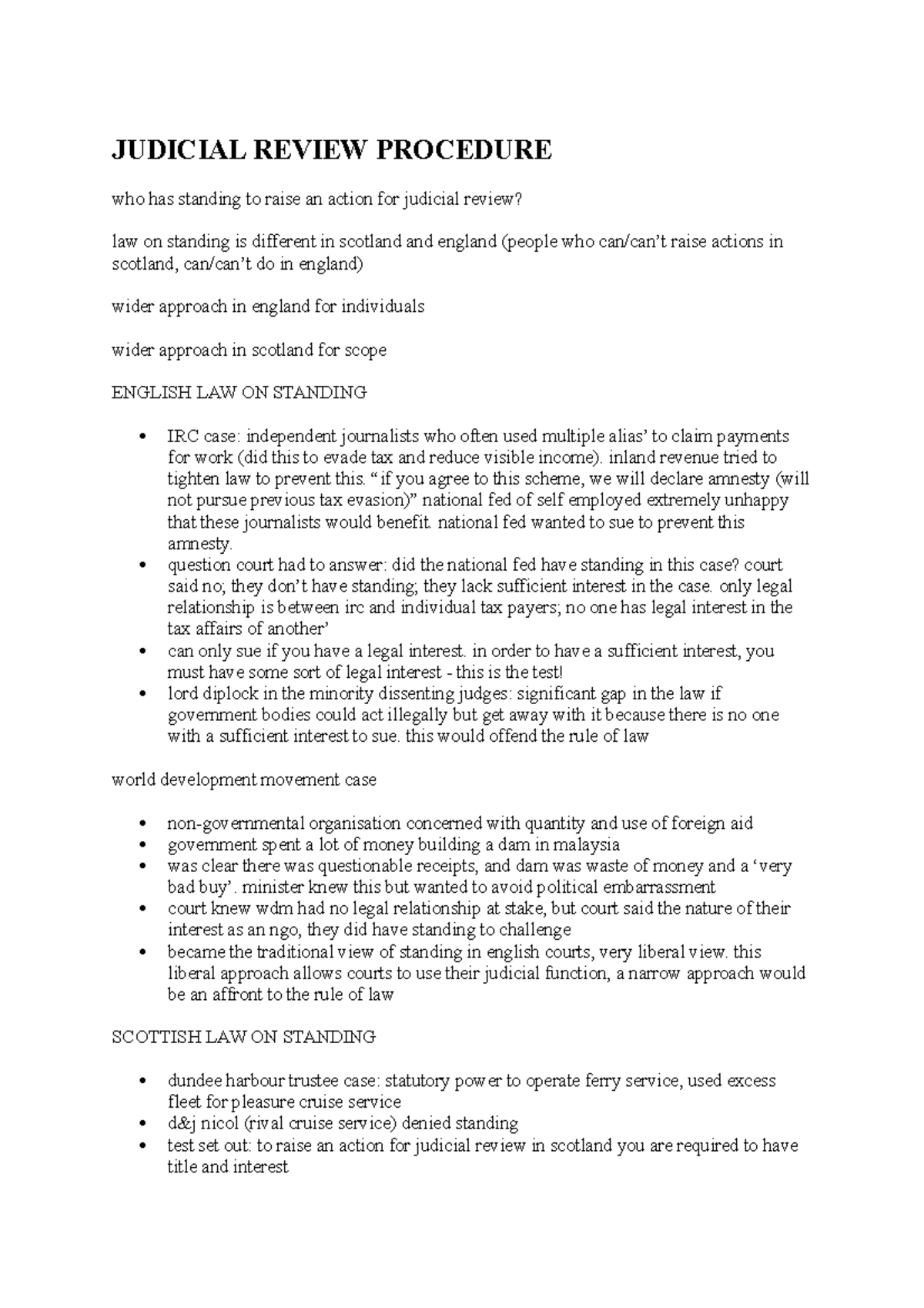 Judicial Review Procedure - JUDICIAL REVIEW PROCEDURE who has standing ...