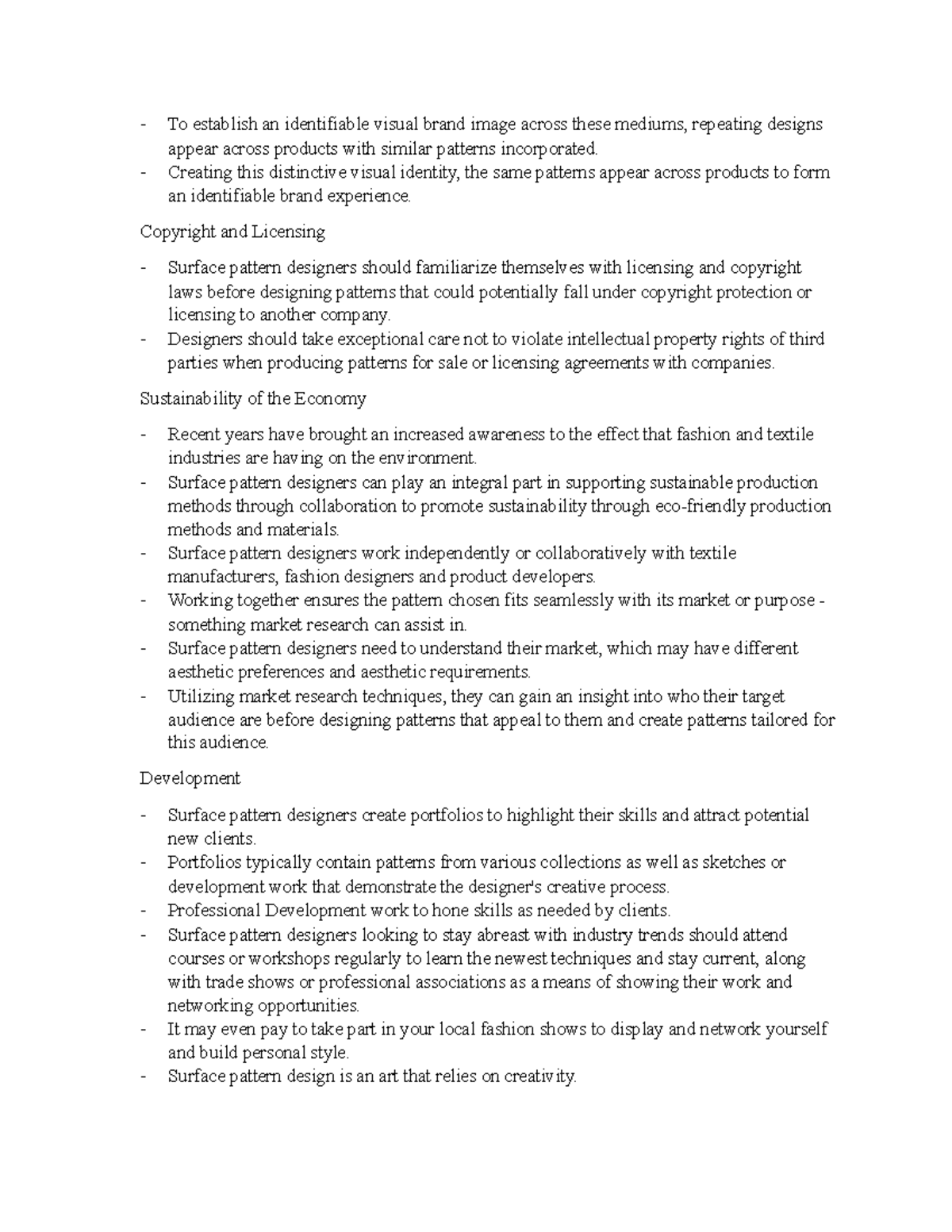 FTT 110 Notes 19 - global textile and fashion industry; an overview of ...