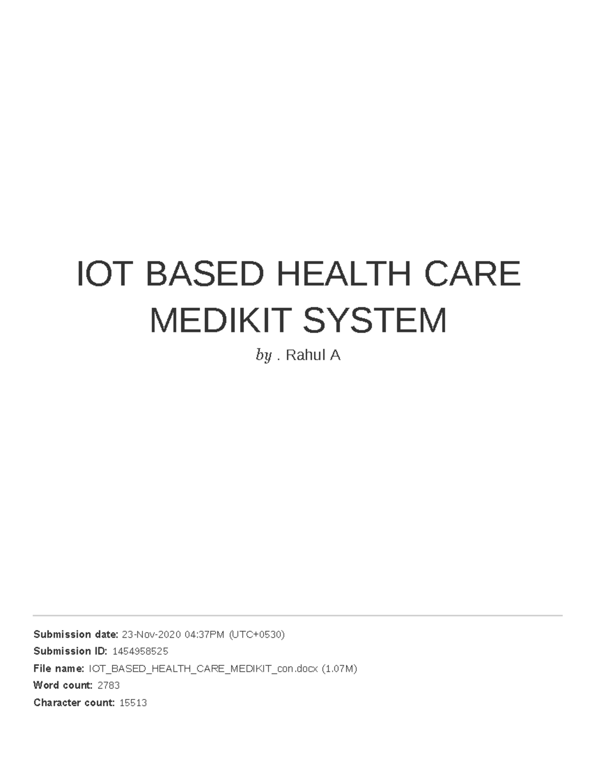 IOT Based Health CARE Medikit System - IOT BASED HEALTH CARE MEDIKIT ...
