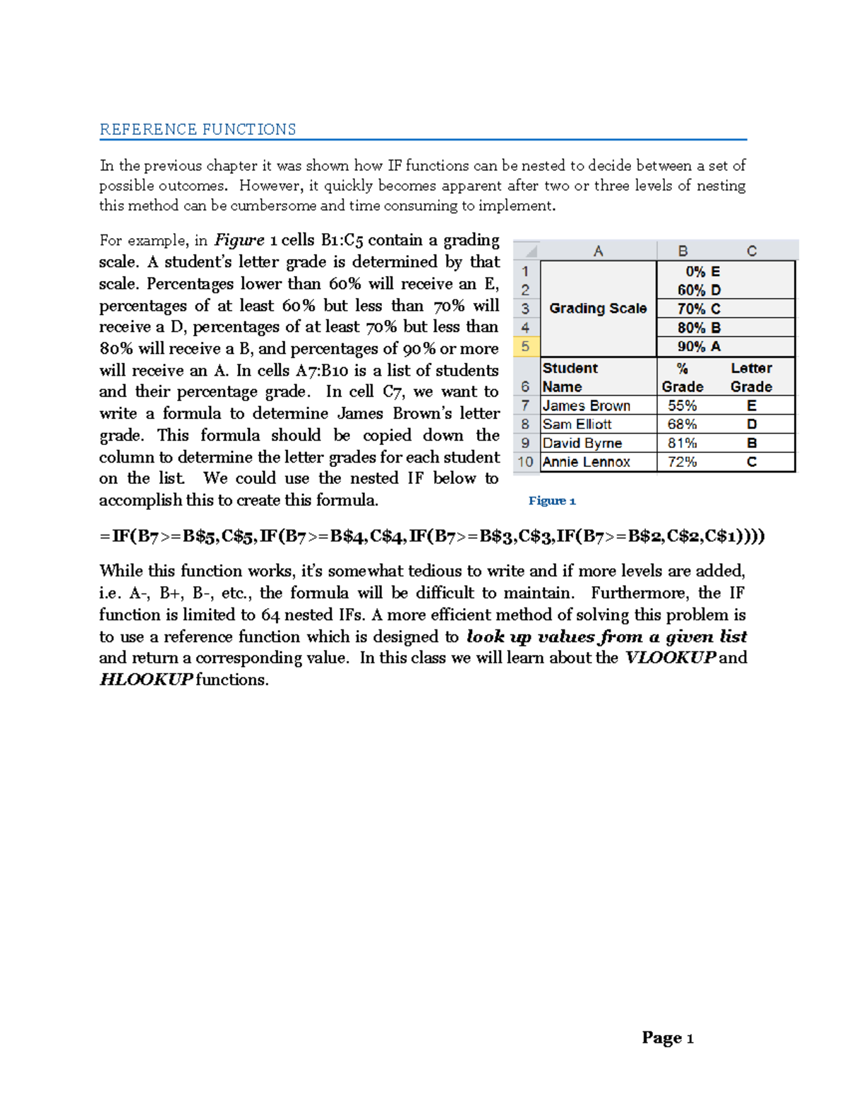 Chapter 6 Reference Functions - REFERENCE FUNCTIONS In the previous ...