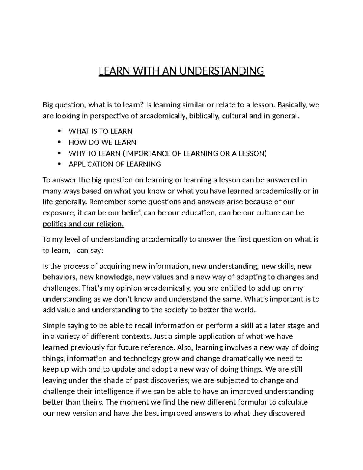 New Microsoft Word Document - LEARN WITH AN UNDERSTANDING Big question ...