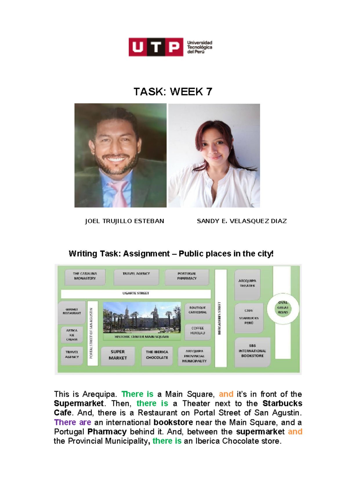 Writing Task Assignment – Public places in the city - TASK: WEEK 7 JOEL ...