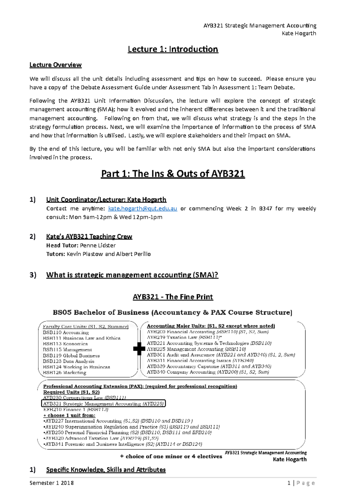 AYB321 Intro to SMA Lecture Handout - Typing - AYB321 Strategic ...