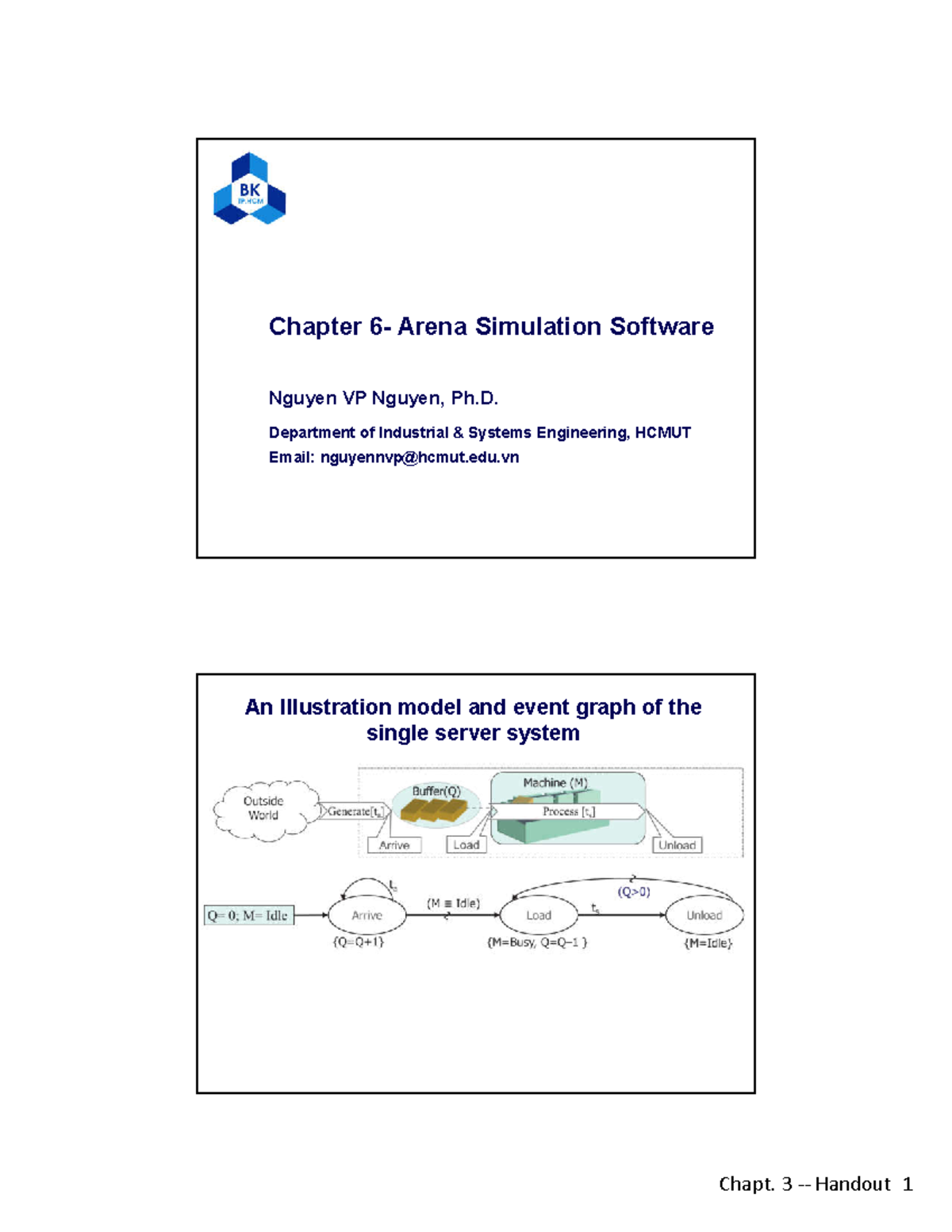 Chapter 7 Arena 2023 - Chapter 6- Arena Simulation Software Nguyen VP ...