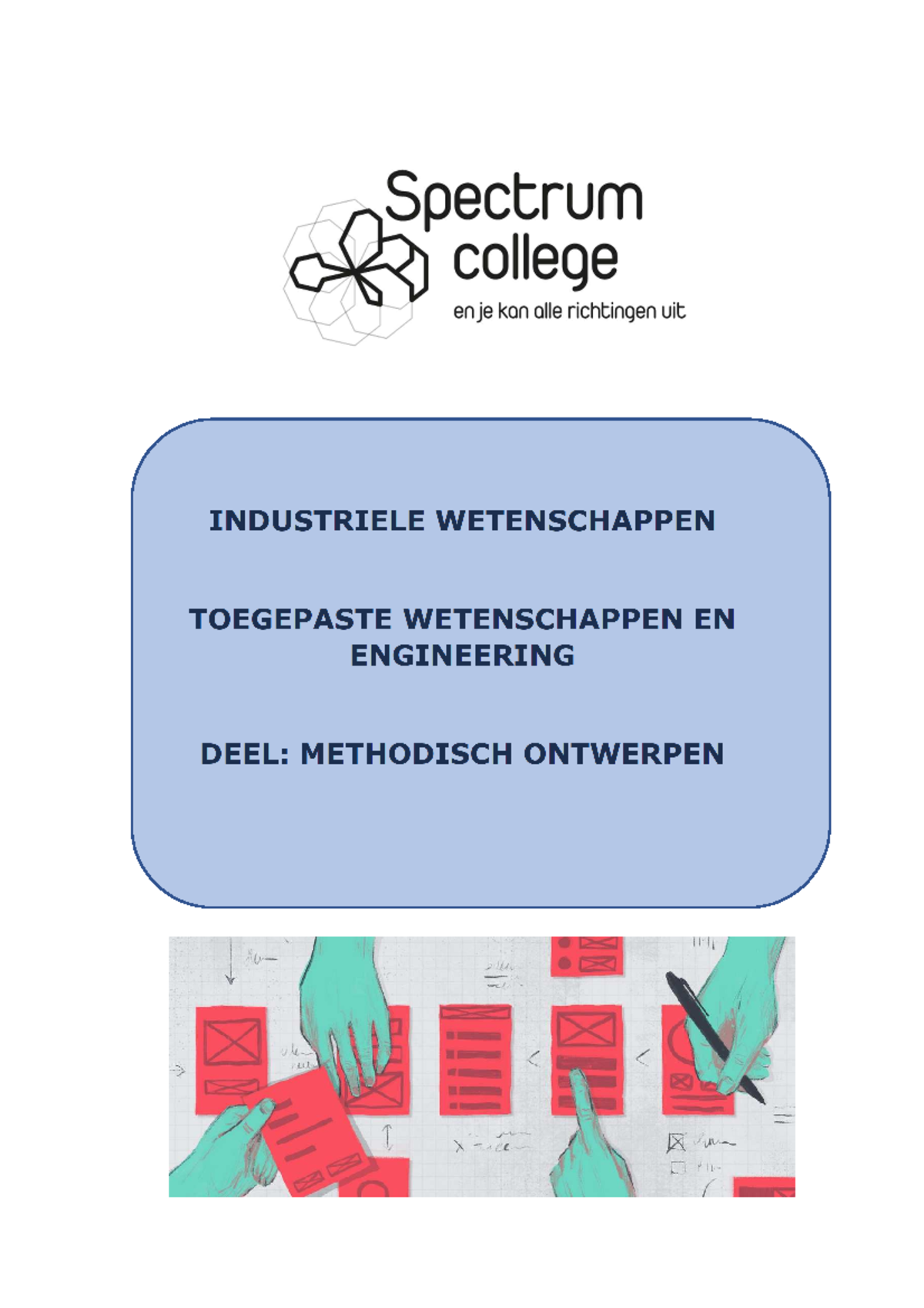 Cursus methodisch ontwerpen - INDUSTRIELE WETENSCHAPPEN TOEGEPASTE ...