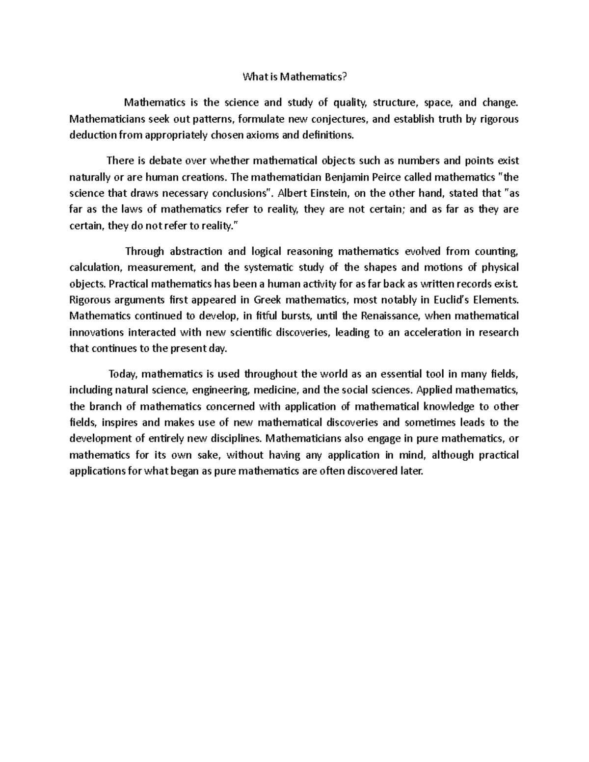 Mathematics - This is about Math. - What is Mathematics? Mathematics is ...