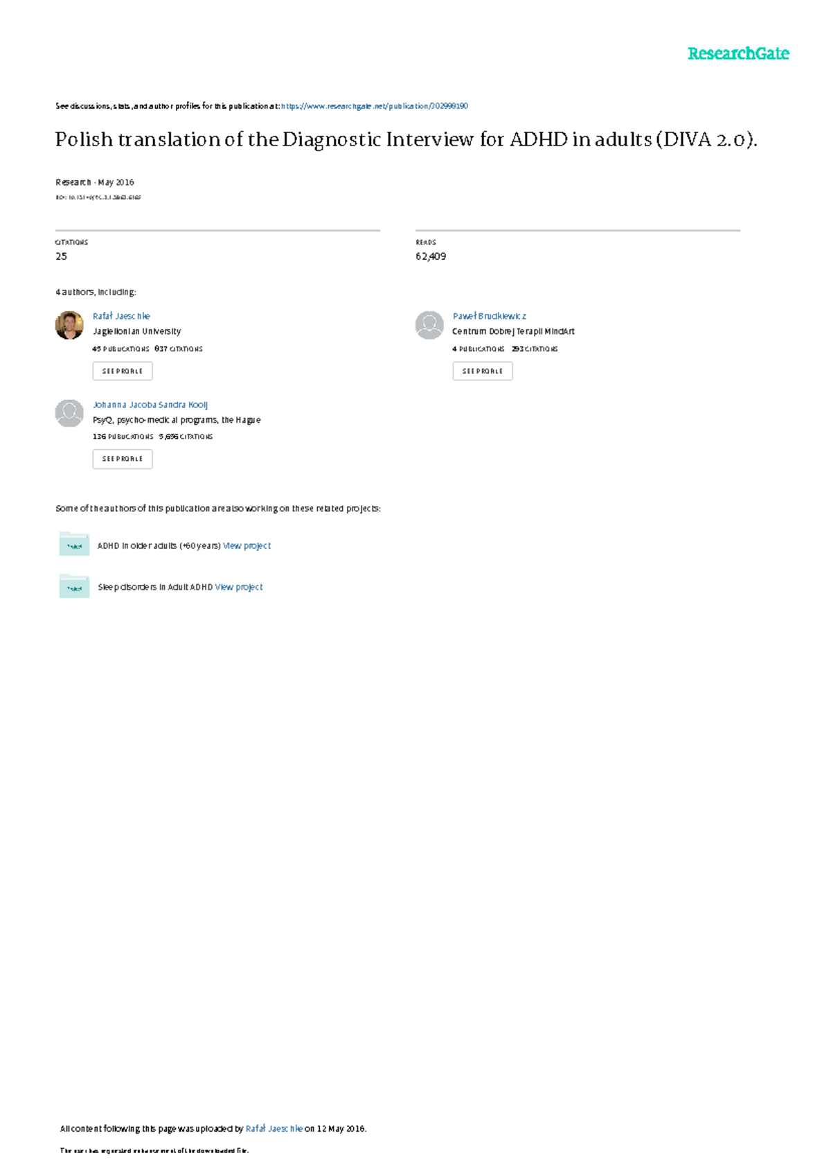 DIVA2 - test diva do diagnozowania adhd u dorosłych - See discussions ...