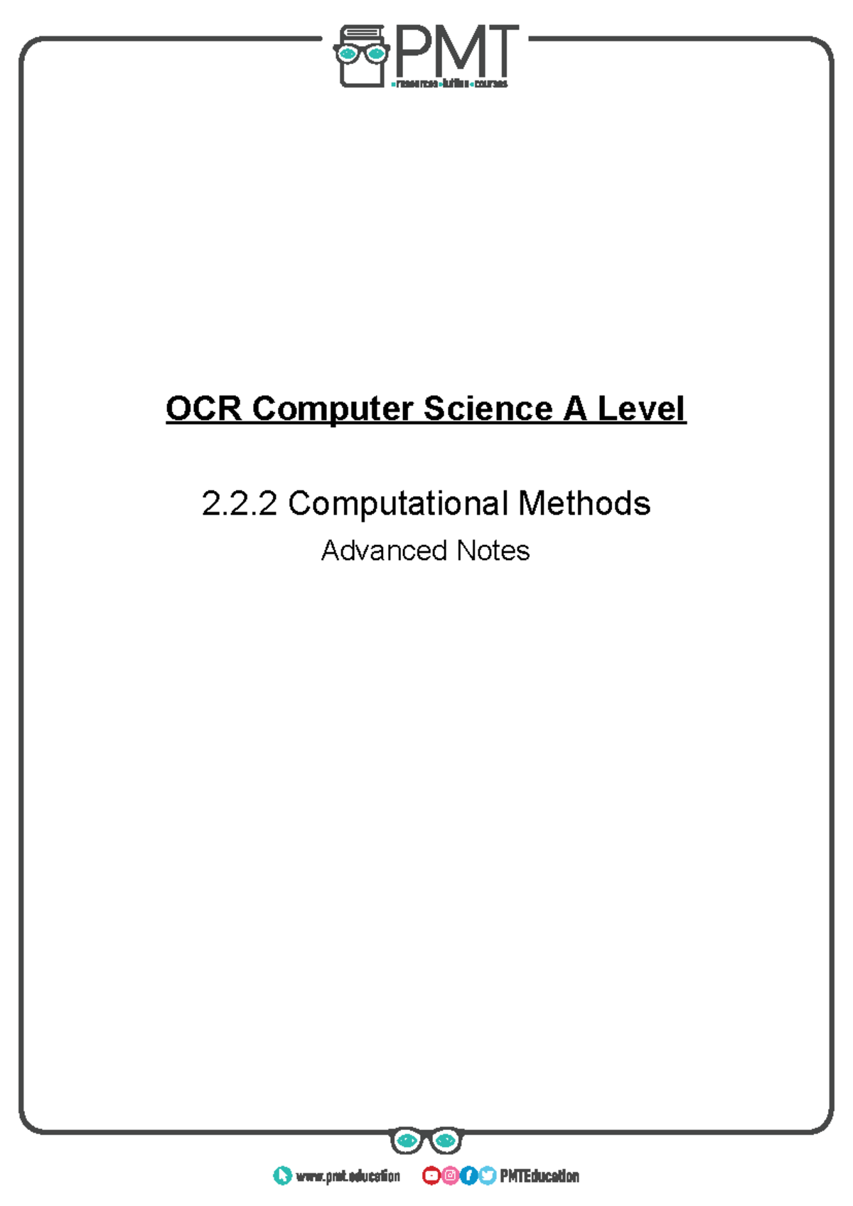 2.2.2. Computational Methods - OCR Computer Science A Level 2.2 Computational Methods Advanced ...