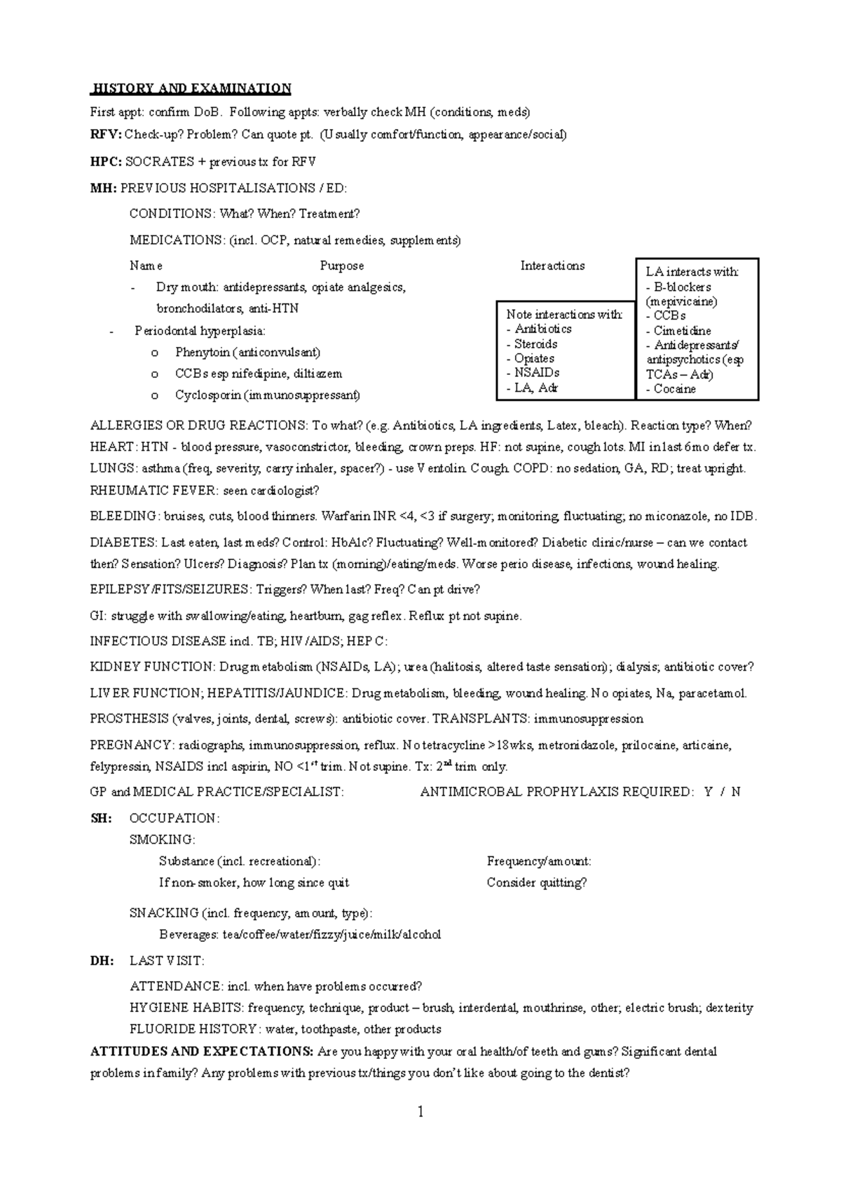 How to do an HE - Step by step guide for doing H/E for clinical part of ...
