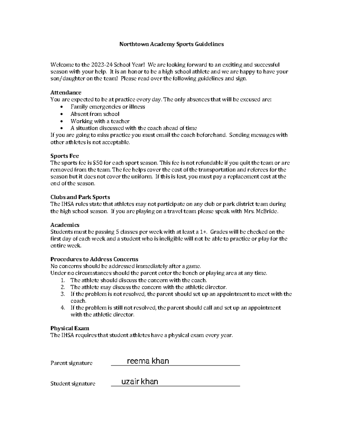 Northtown Academy Sports Guidelines 23-24 (1) - Northtown Academy ...