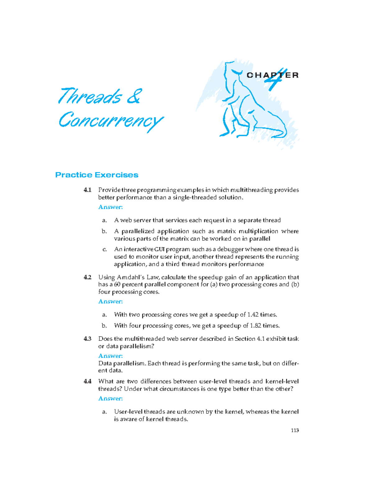 Thredi - Threads and multithreading - 4 C H A P T E R Threads & Concurrency Practice Exercises 4 ...