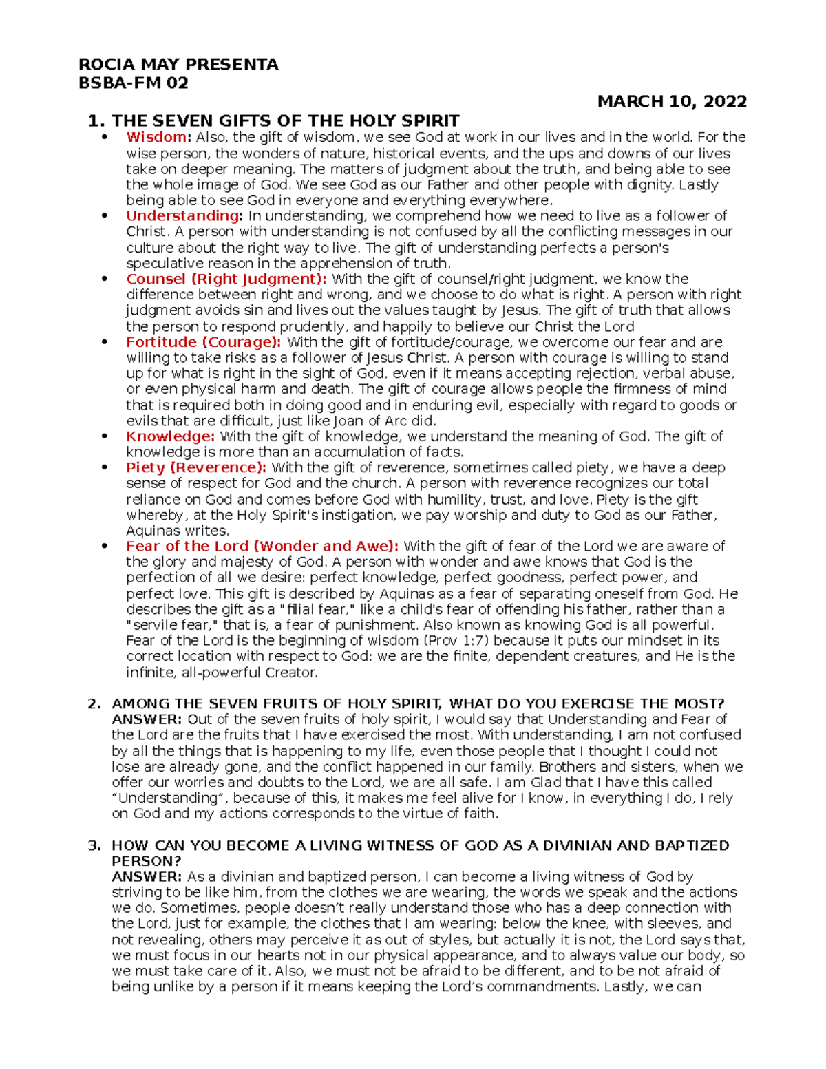 (1) THE Seven Gifts OF THE HOLY Spirit - ROCIA MAY PRESENTA BSBA-FM 02 ...