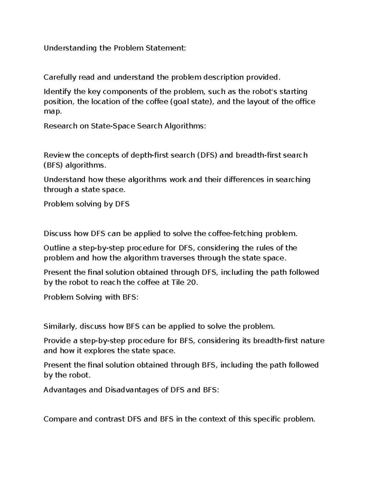 Computer artificial intelligence - Understanding the Problem Statement ...