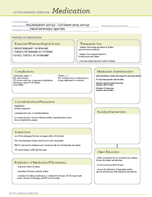 CV disorders - PAD - ati templates - ACTIVE LEARNING TEMPLATES System ...