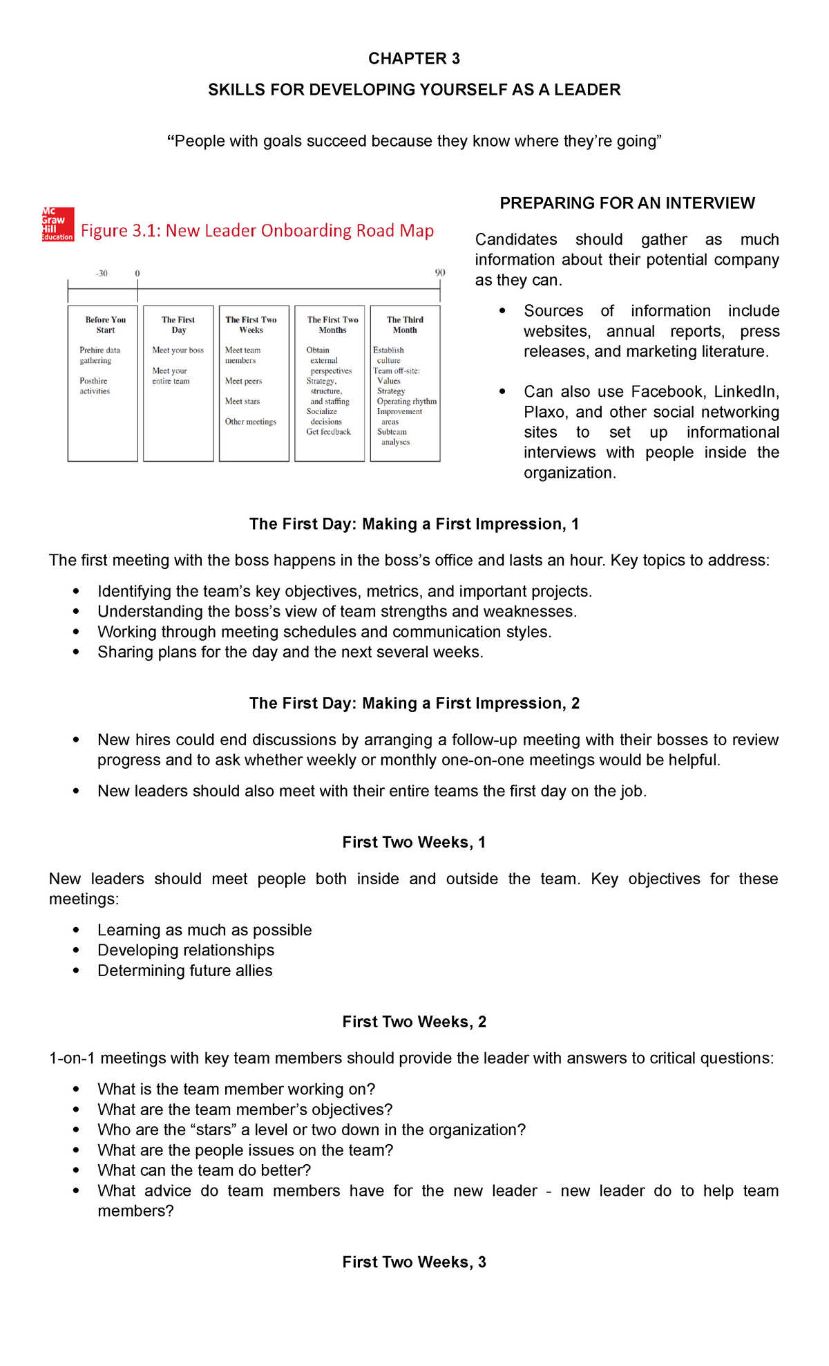 Chapter 3 - Skills for Developing Yourself as a Leader - CHAPTER 3 ...
