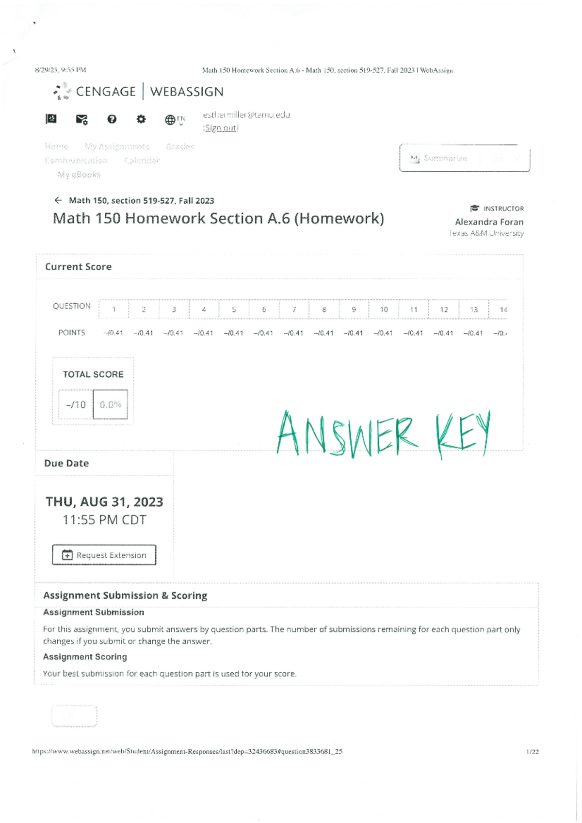 Math 150 Homework A6 copy - MATH 150 - Studocu