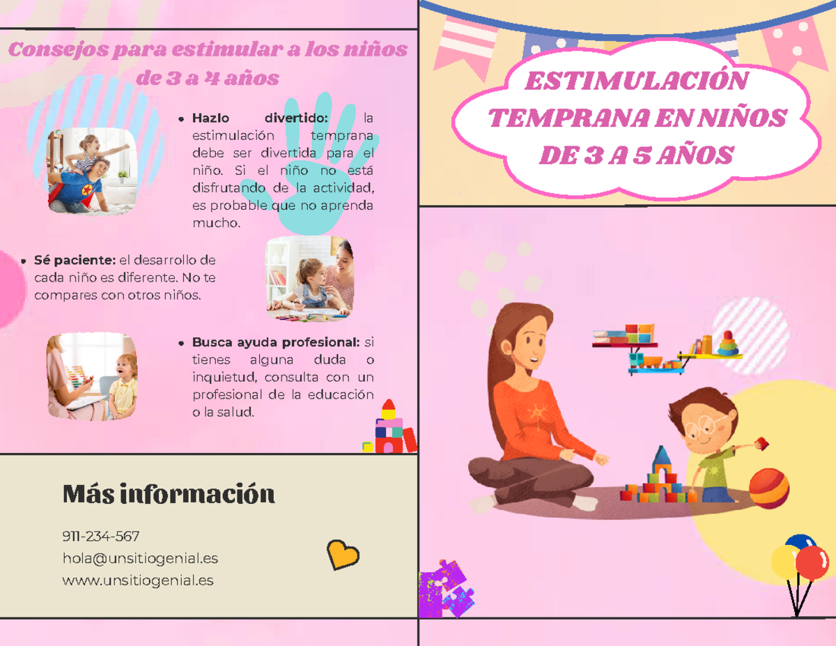 Folleto Díptico Eventos y Actividades sobre la Familia en la Educación ...