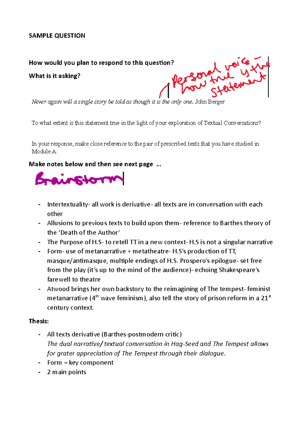 Sample Response Text Conv-1-1 - SAMPLE QUESTION How would you plan to ...