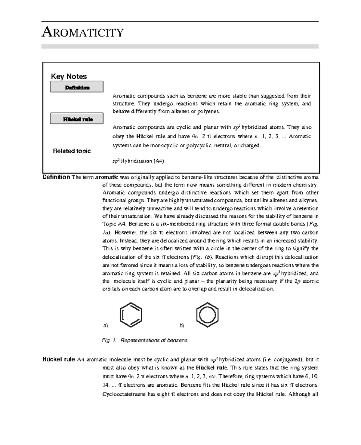 Aromaticity - AROMATICITY Key Notes Related topic Aromatic compounds ...
