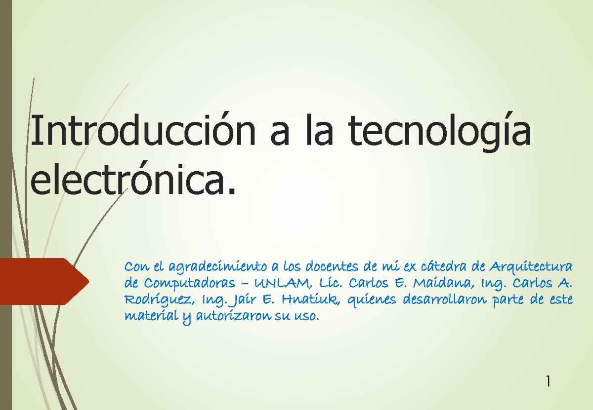 2.- Tecnología electrónica - Introducción a la tecnología electrónica ...