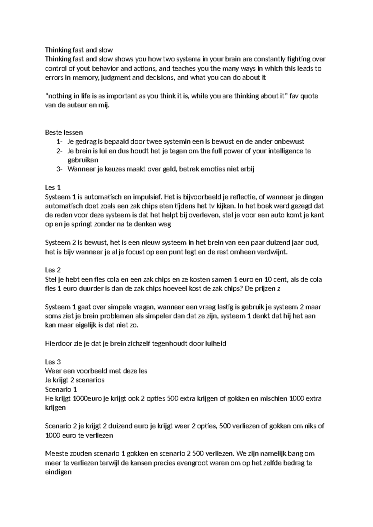 Thinking fast and slow - efef - Thinking fast and slow Thinking fast ...