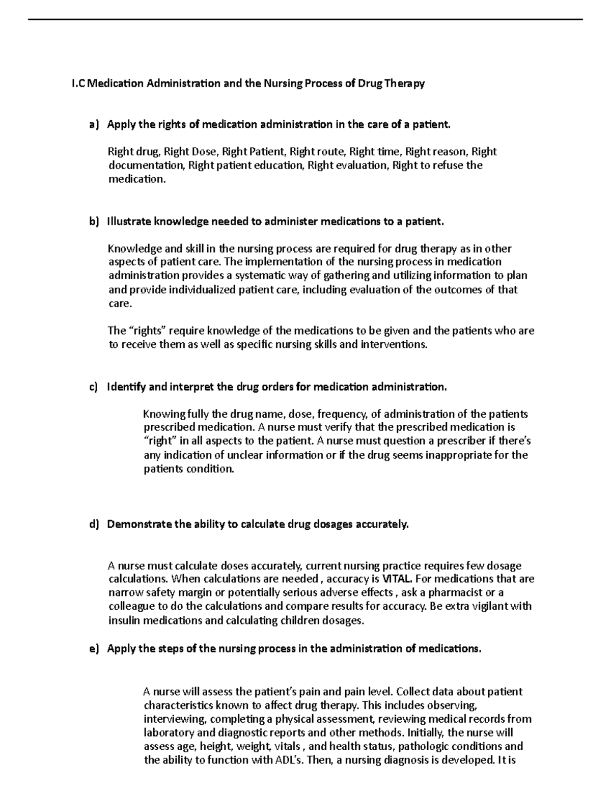 Chapter 3 pharm - I Medication Administration and the Nursing Process ...