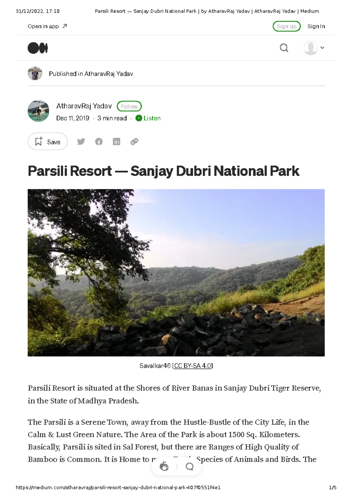 Parsili Resort — Sanjay Dubri National Park by Atharav Raj Yadav ...