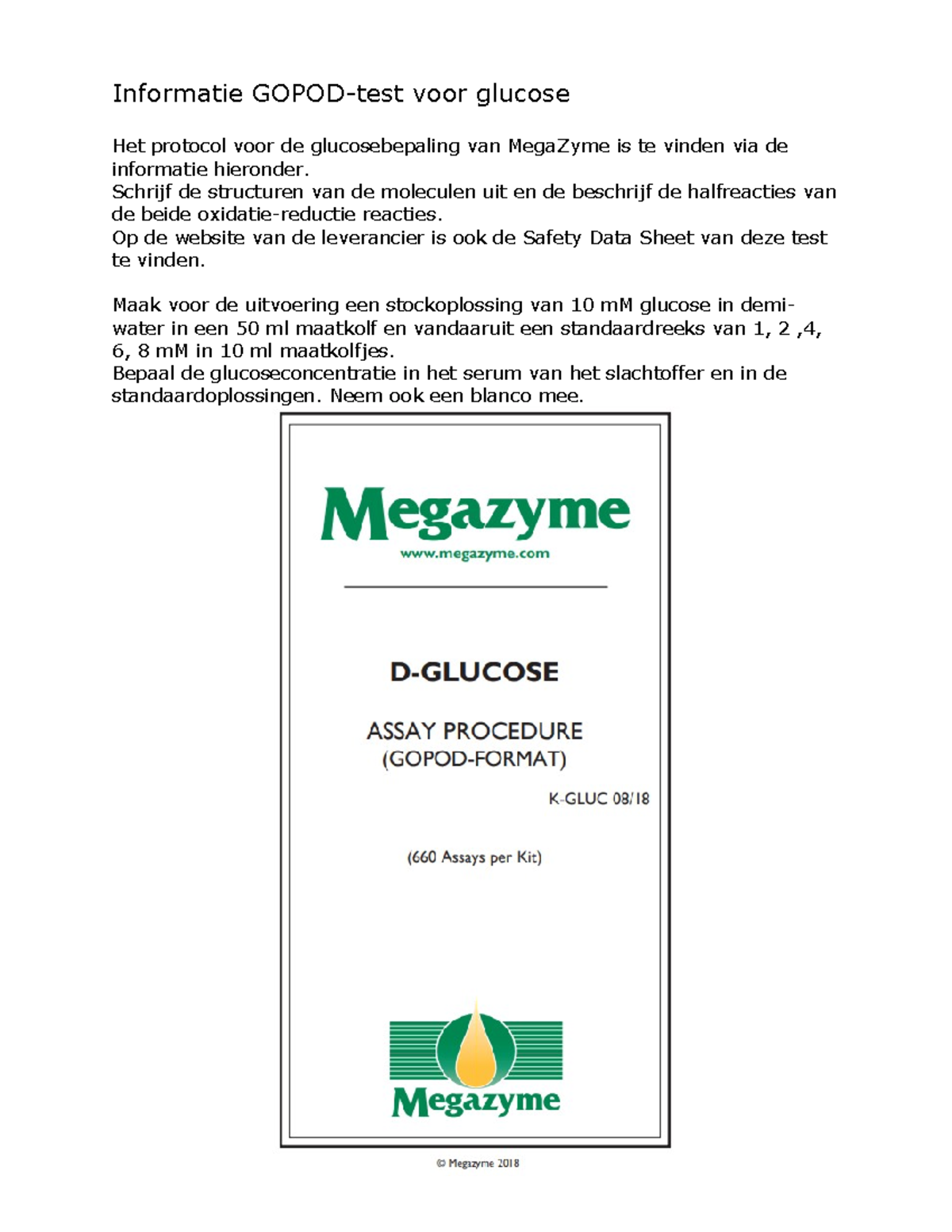 Informatie Gopod test voor glucose (2021-2022) - Informatie GOPOD-test ...