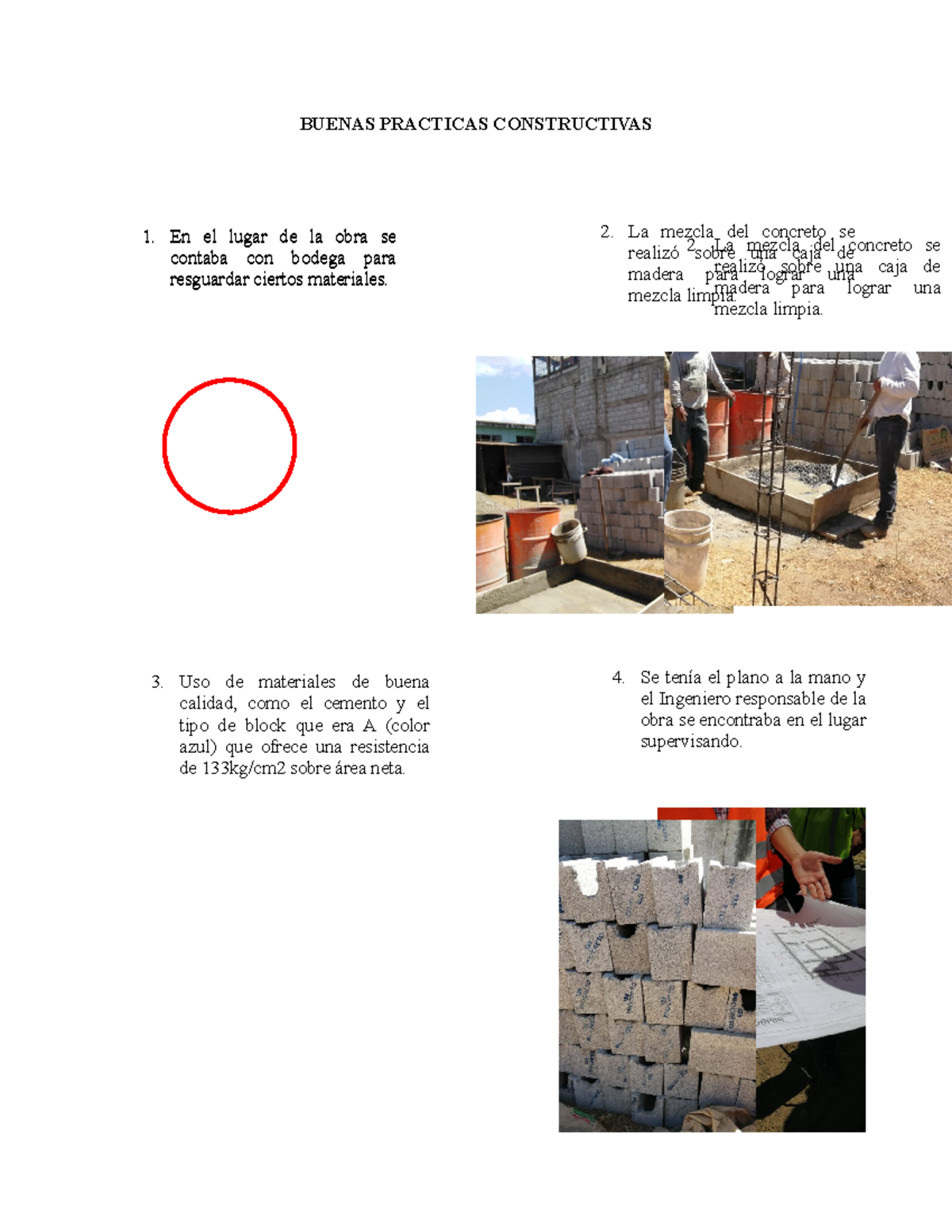 Buenas Practicas Constructivas Conclusiones - BUENAS PRACTICAS CONSTRUCTIVAS La mezcla del ...