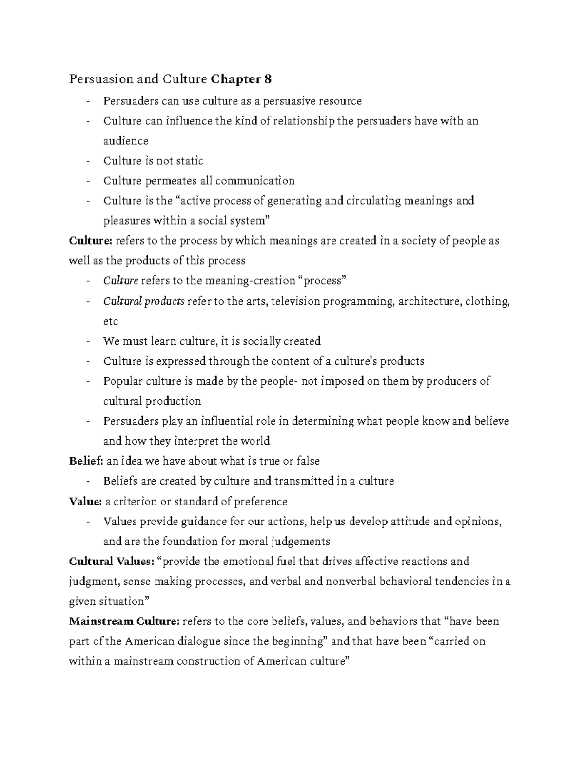 COM 201 Chapter 8 - Taught by Anita Croasmun - Persuasion and Culture ...