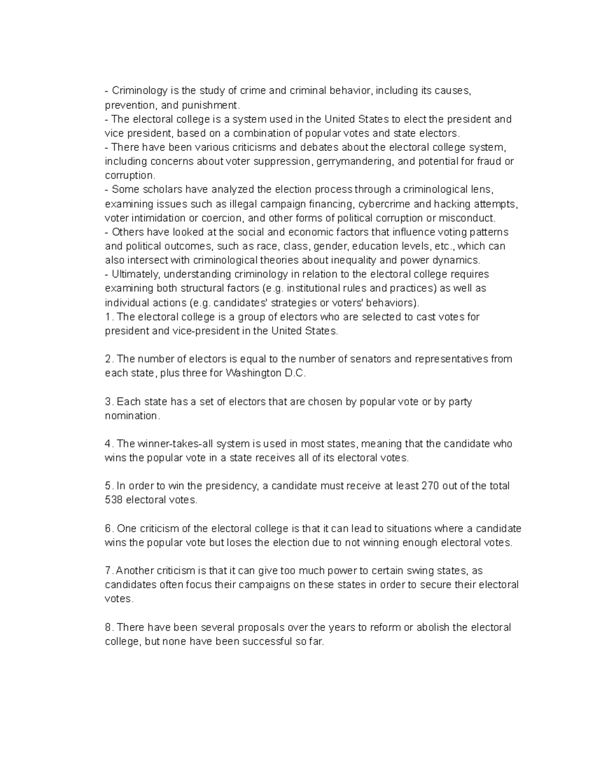 criminology Notes - Criminology is the study of crime and criminal ...