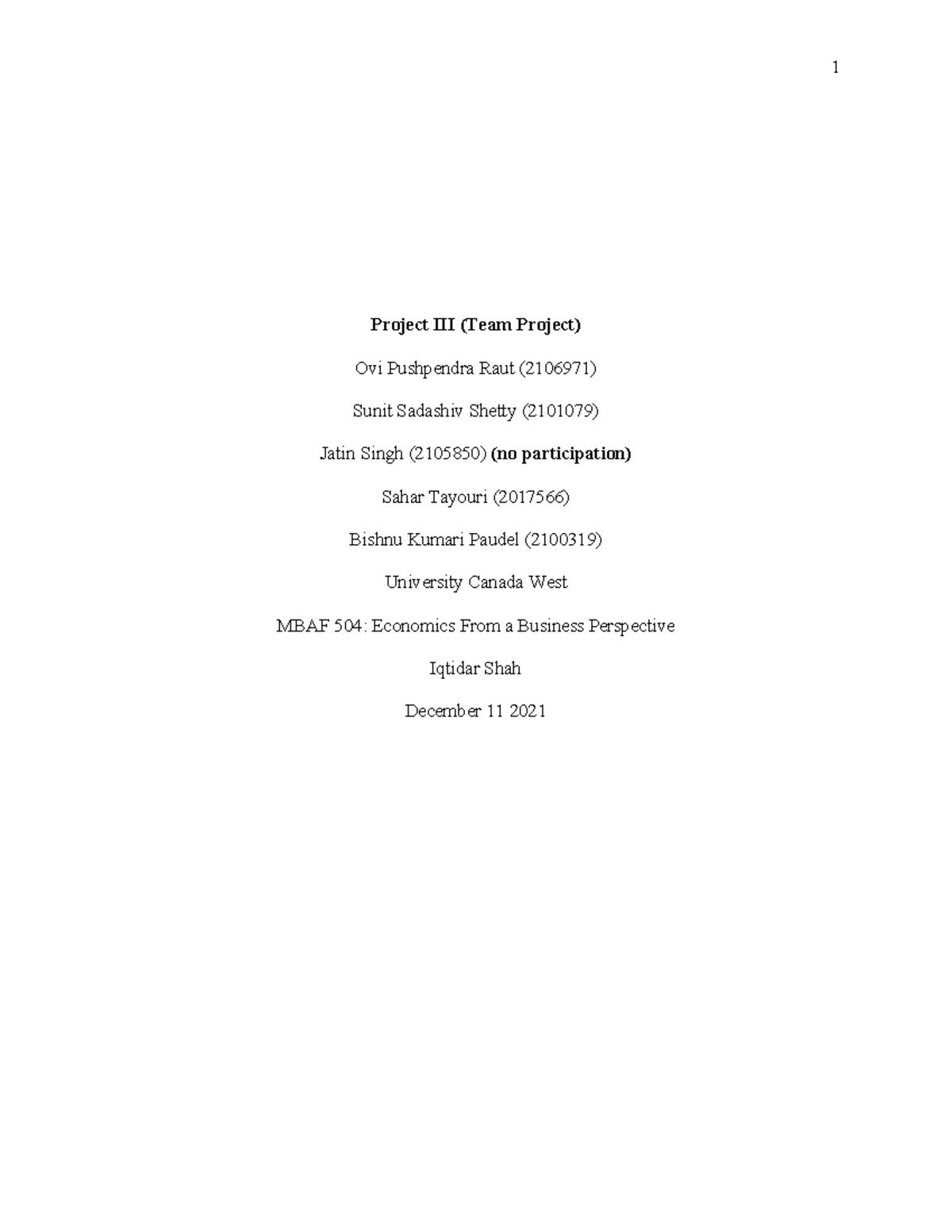 Project III - Team Project - Project III (Team Project) Ovi Pushpendra ...