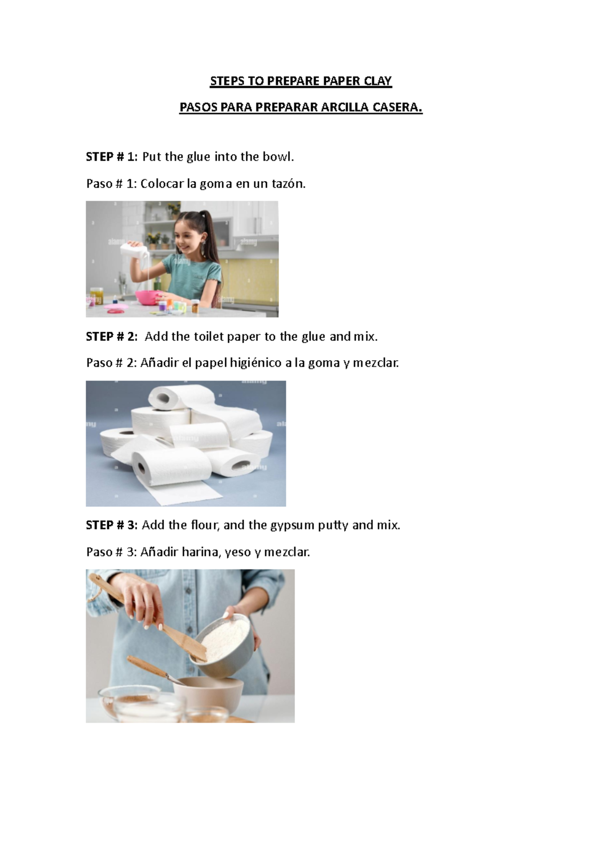 Steps TO Prepare Paper CLAY - Educación Física - STEPS TO PREPARE PAPER ...