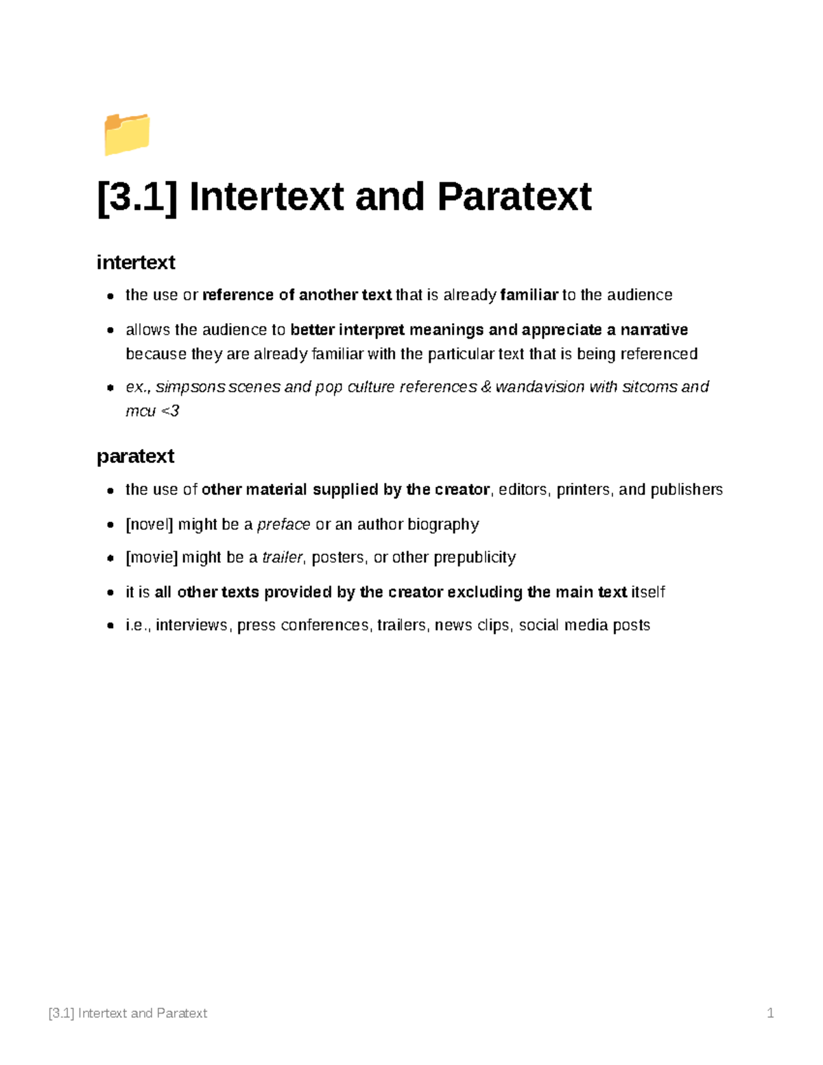 Module 3 Intertext and Paratext - [3] Intertext and Paratext 1 📁 [3 ...