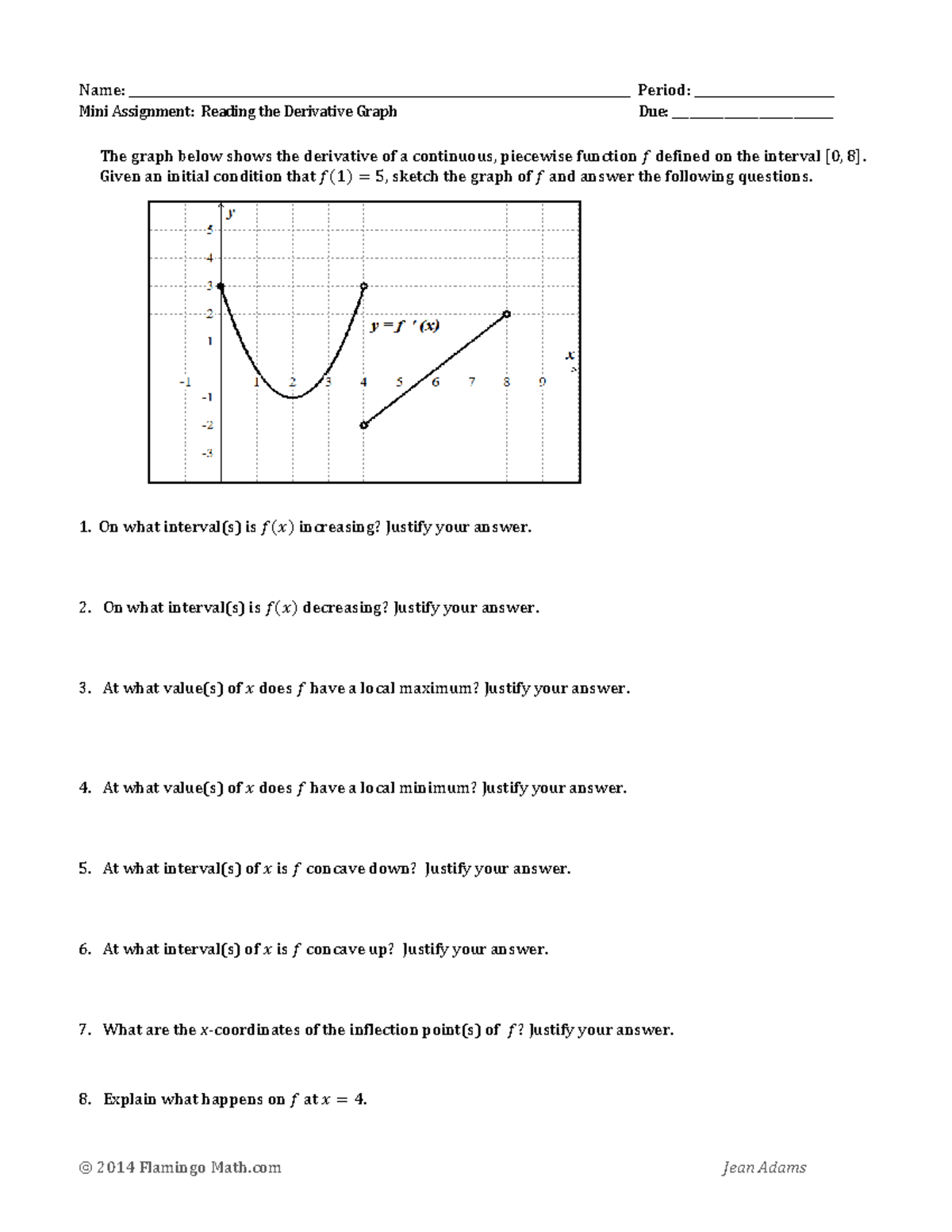 3+Mini+Reading+the+Derivative+Graph - Name: - Studocu