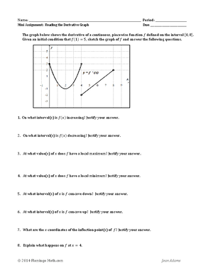 4.2+Extrema+on+Interval+MVT+Inc+dec+intervals - Name: Date: Block ...