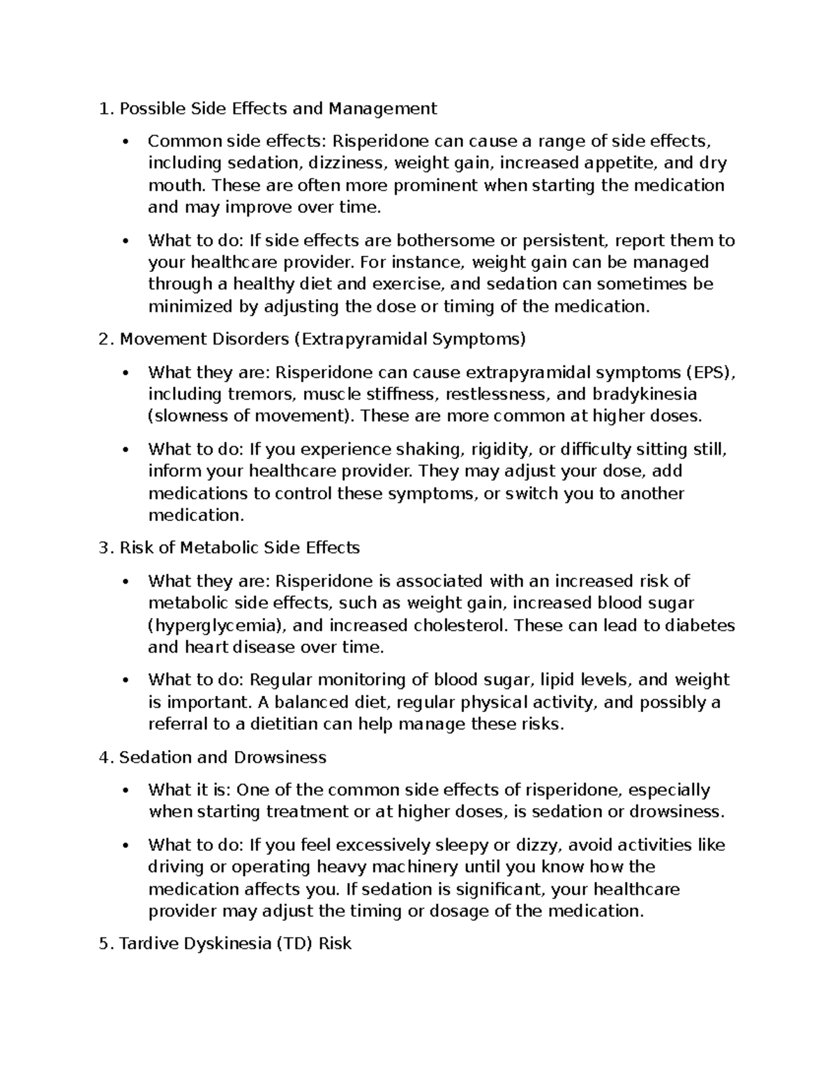 Study - 1. Possible Side Effects and Management Common side effects ...