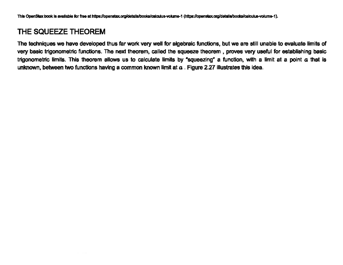 MAT 225 - 1-3 - The Squeeze Theorem - MAT225 - Studocu