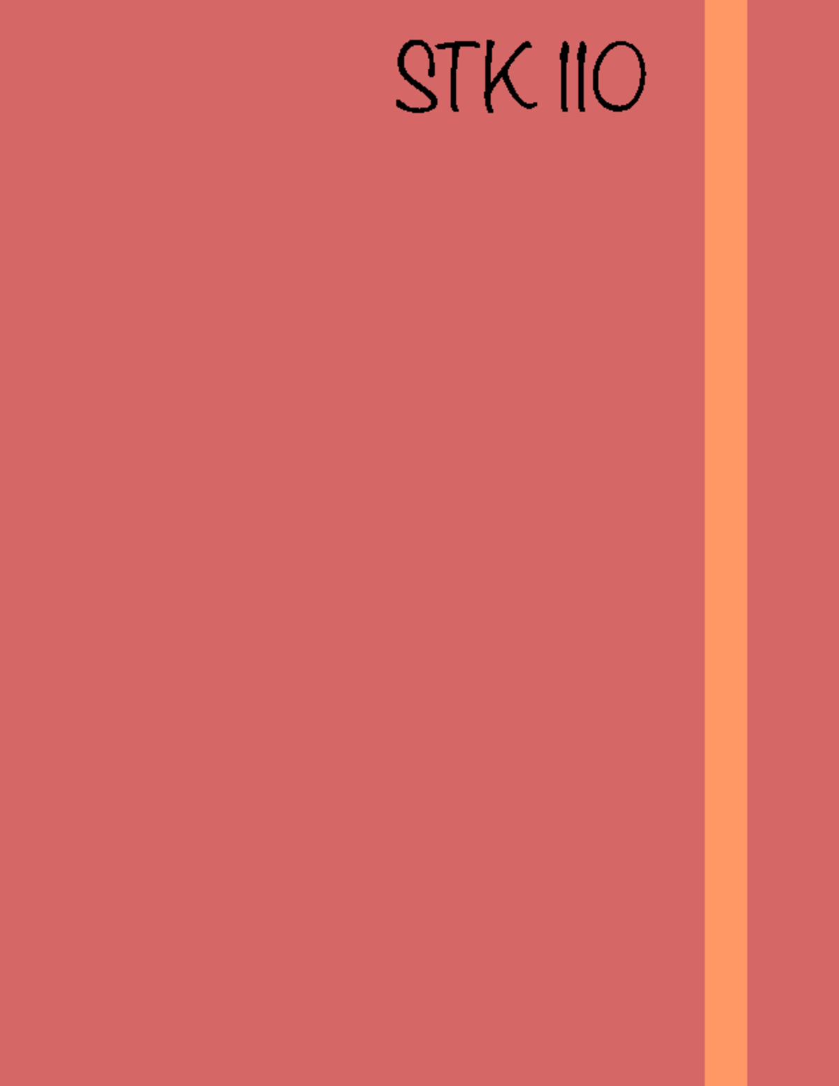 STK 110 Study Notes - Summaries of all STK 110 chapters including ...