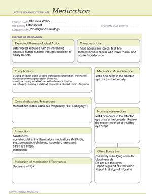 Prednisone - ATI med sheet - ACTIVE LEARNING TEMPLATES Medication ...