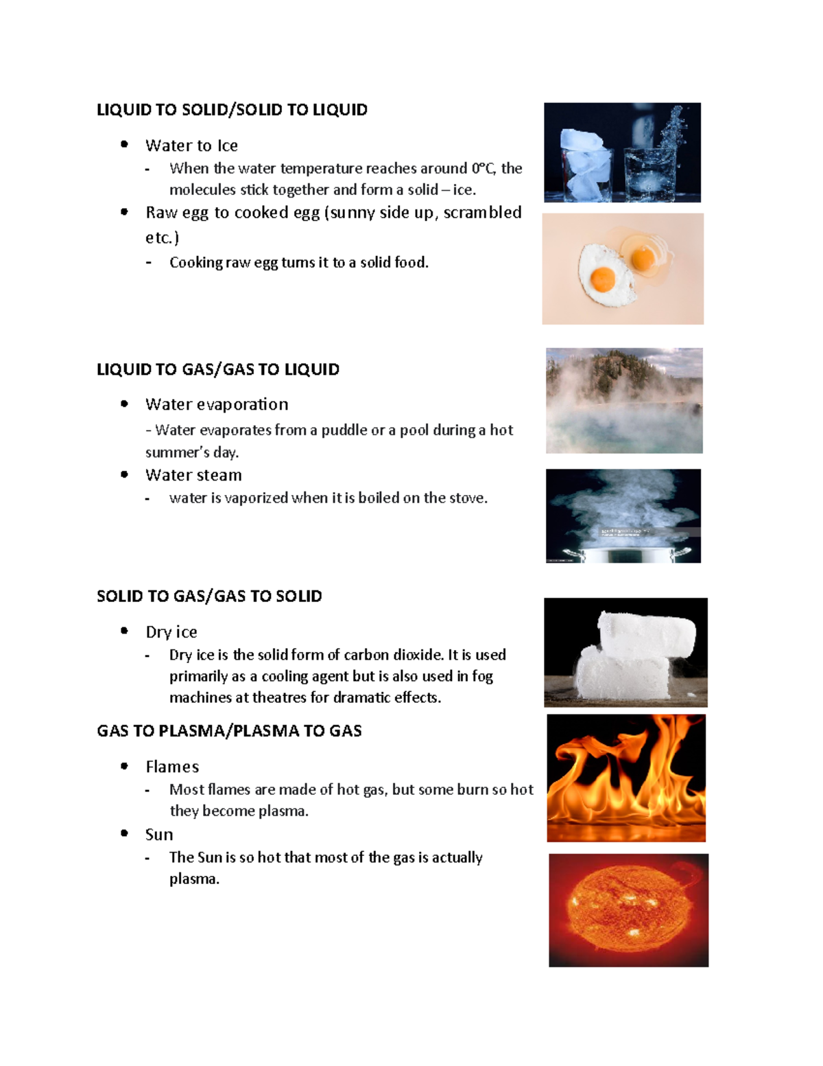 1st activity-physical science - LIQUID TO SOLID/SOLID TO LIQUID Water ...