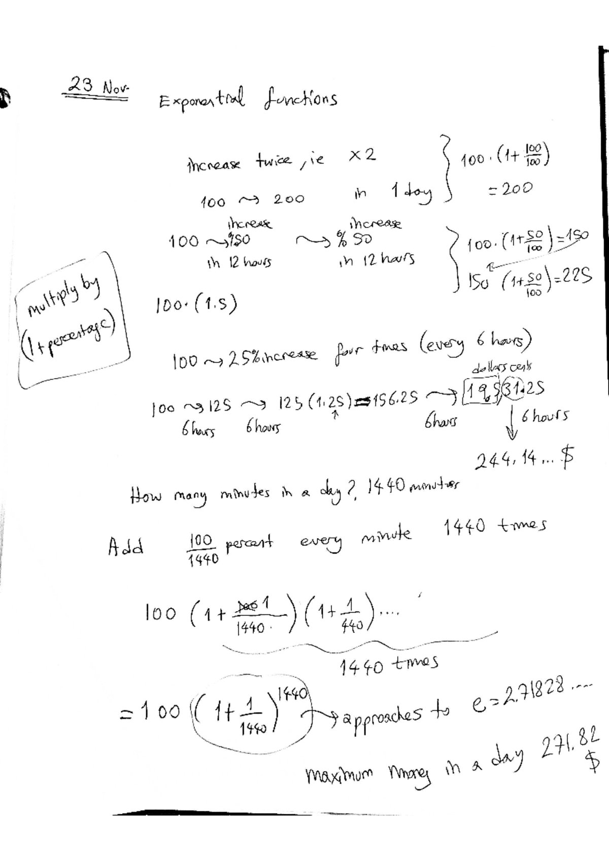 Introduction to exponential functions - MTH 107 - Studocu