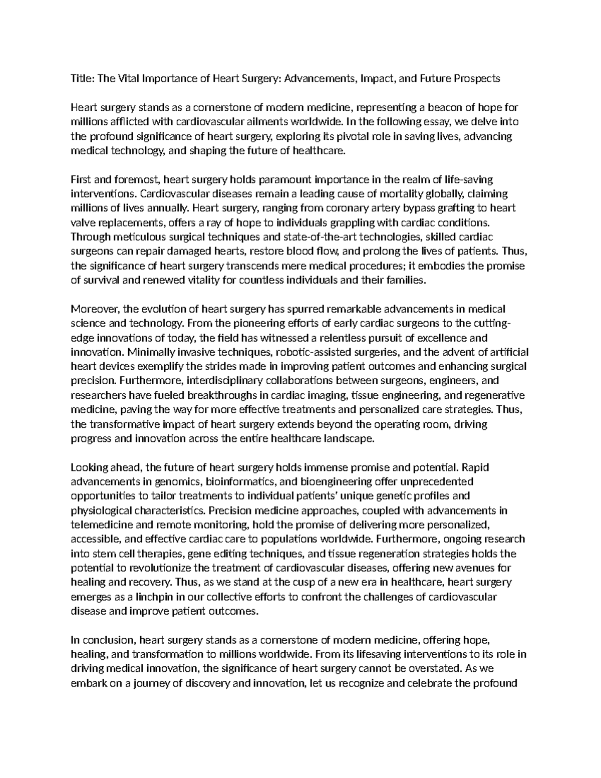 Heart - In the following essay, we delve into the profound significance ...