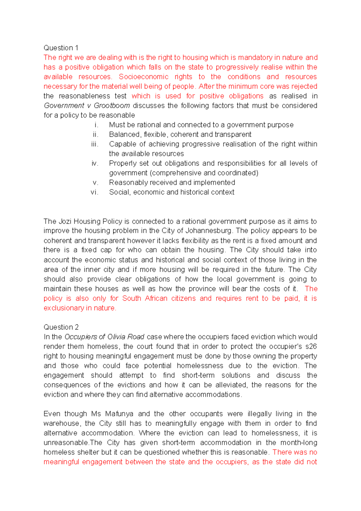 Tut 5 and 6 - Tutorial answers for topic5 and 6 - Question 1 The right ...